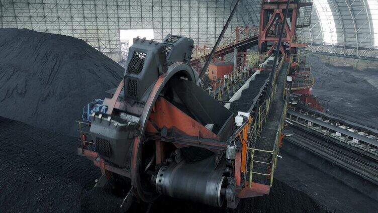 宜春丰城发电厂煤炭运输车间拍摄高清视频素材下载_视频素材-制片帮素材